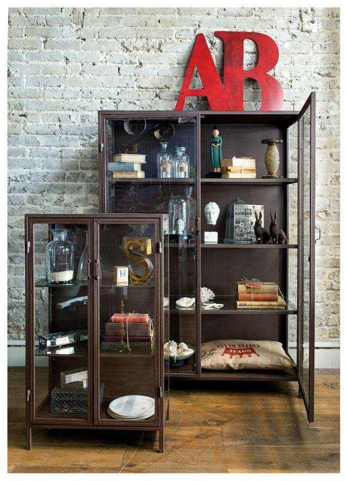 FLAVIA- VINTAGE GLASS DISPLAY UNIT – homeworkshop-new